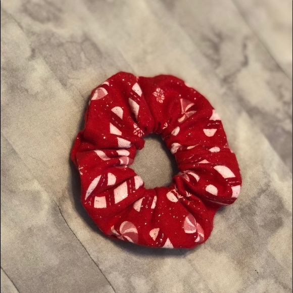 Accessories | Limited Edition Red Candy Cane Glitter Scrunchie | Poshmark